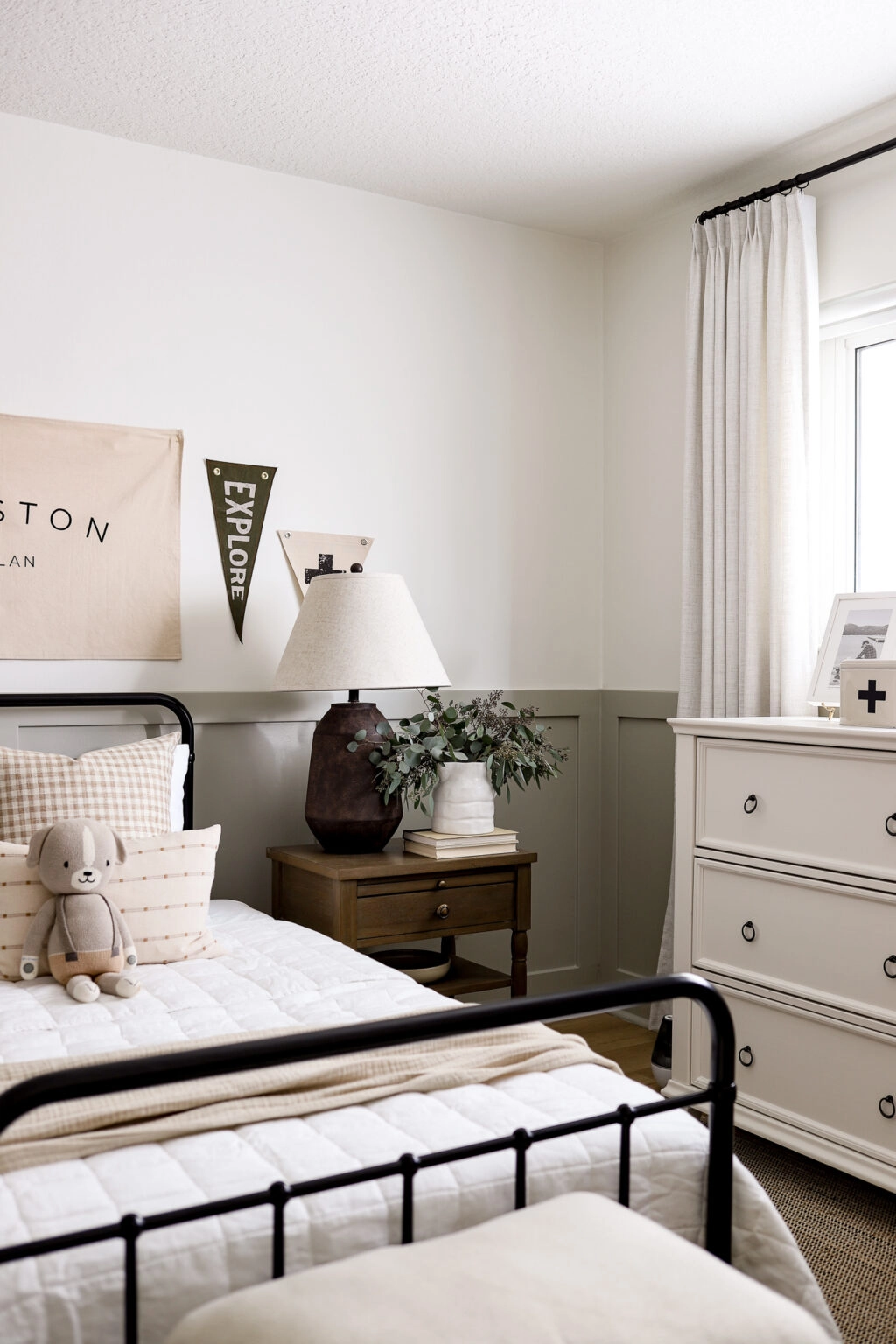 Update on Weston’s Room: Board and Batten Reveal! – Halfway Wholeistic