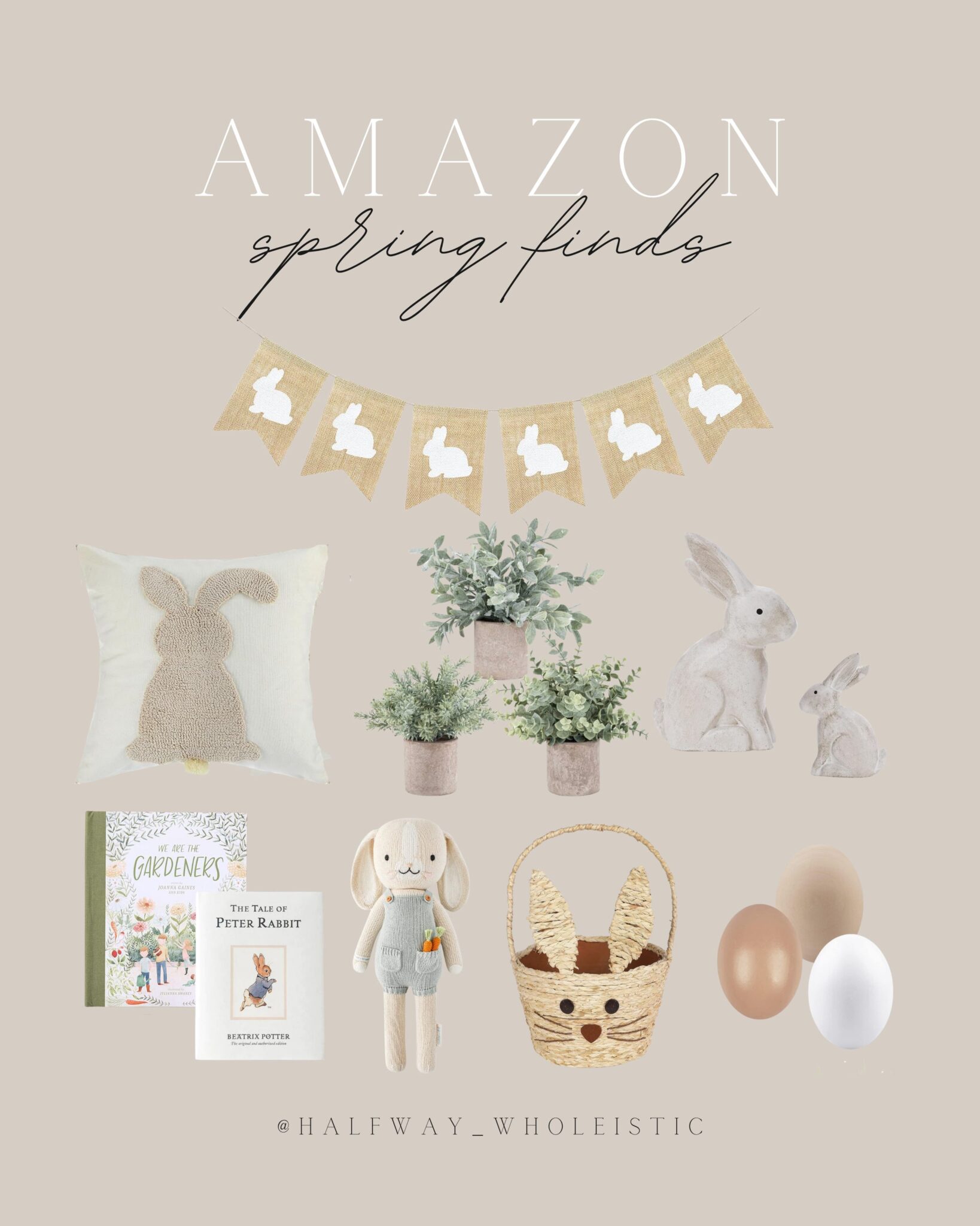 From Blossoms to Bunnies: Amazon Spring Decor Haul – Halfway Wholeistic