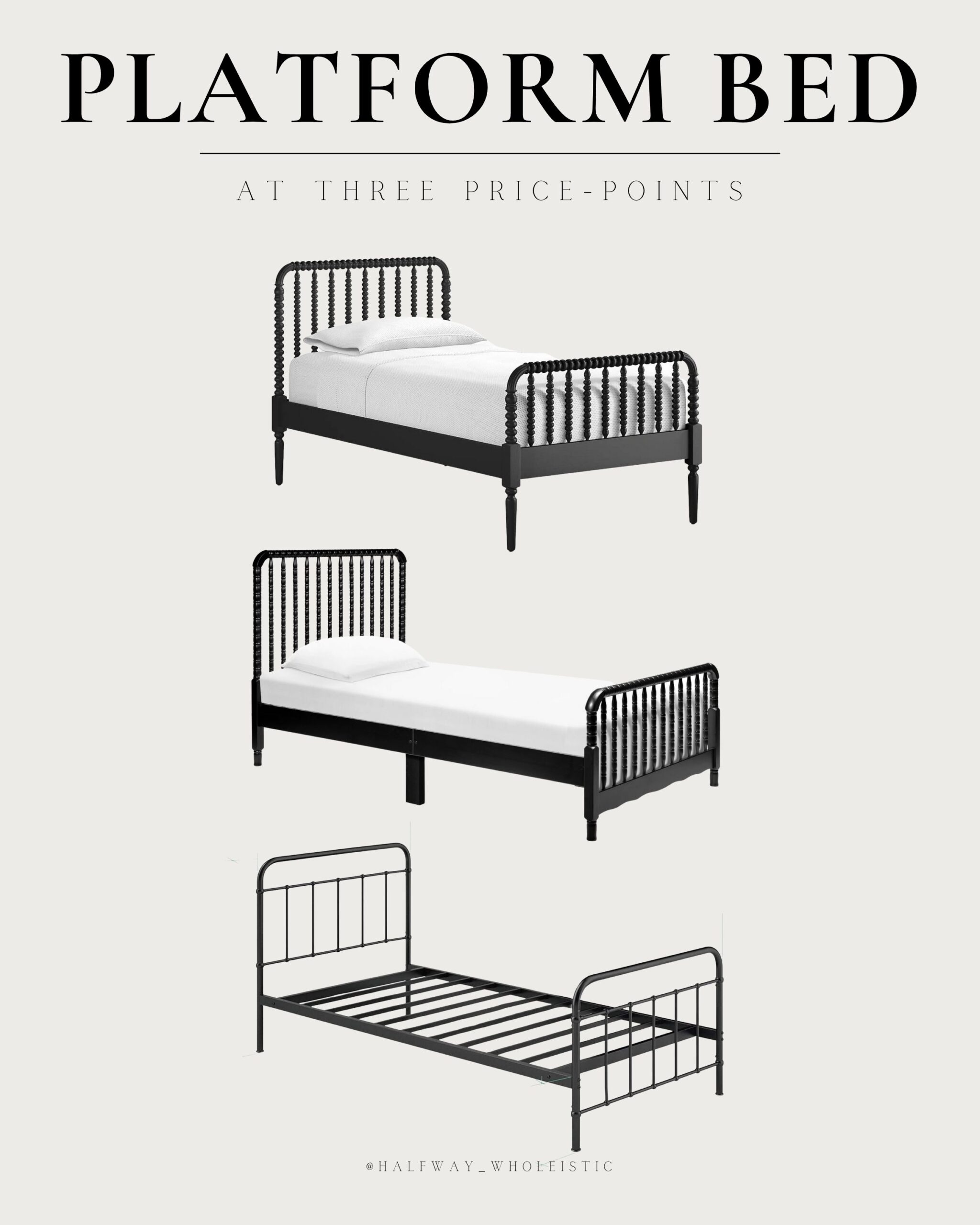Jenny Lind Bed Reveal & The Look For Less – Halfway Wholeistic