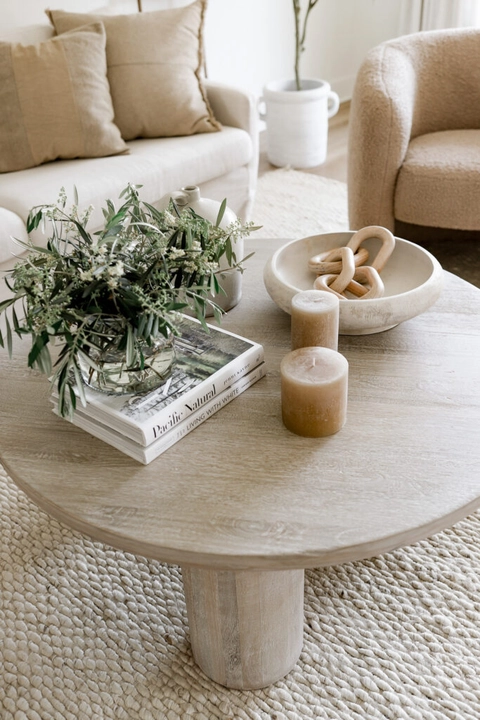 Round coffee table living spaces store