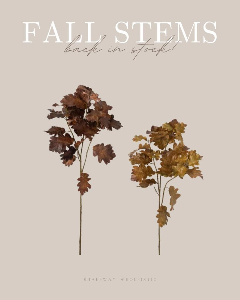 Fall in Love with Faux: The Perfect Oak Stems for a Cozy Autumn Home ...