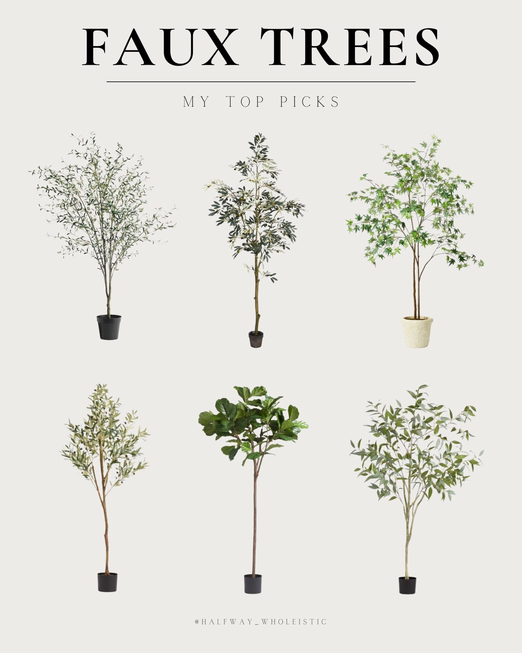 The Best Faux Trees For Your Home – Halfway Wholeistic