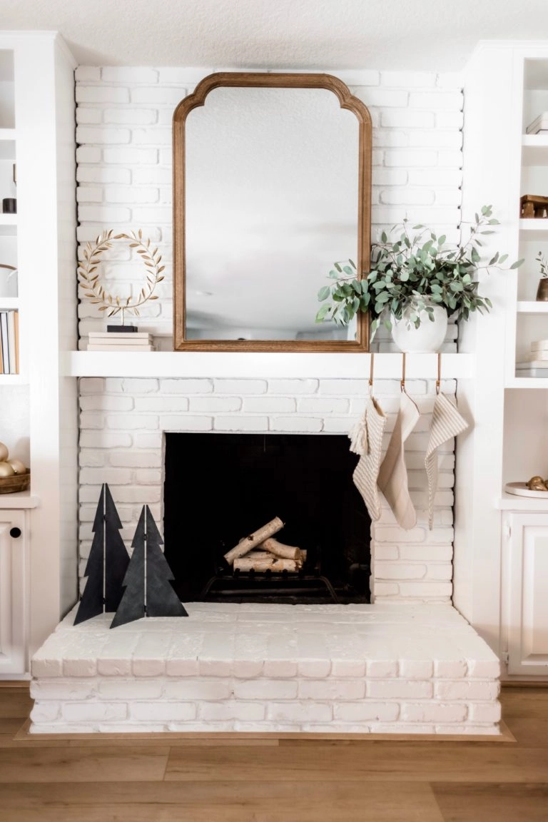 Transitional Fireplace Decor: Fall To Christmas – Halfway Wholeistic